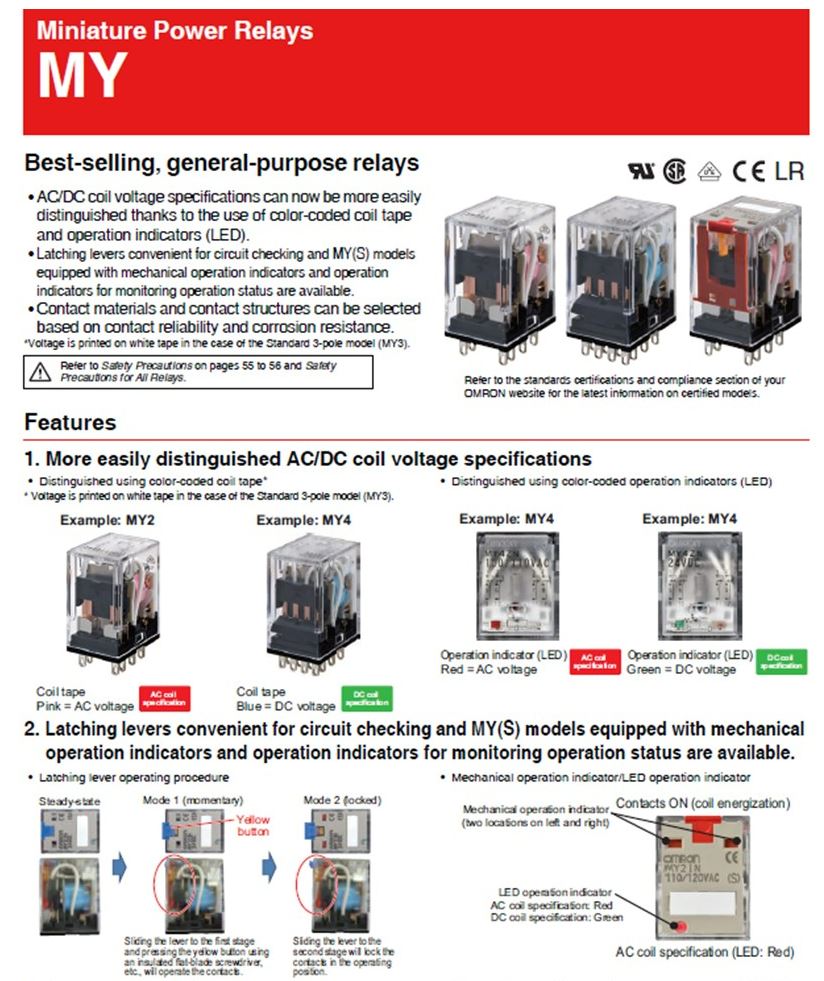 MY2N AC200/220 (S) MADE IN JAPAN OMRON KOREA 정식 수입품 / 오므론 릴레이[1000017183] : 로봇마트 > BRAND SHOP ...